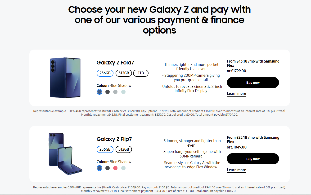 About Samsung Finance Flex loans – Samsung Finance UK